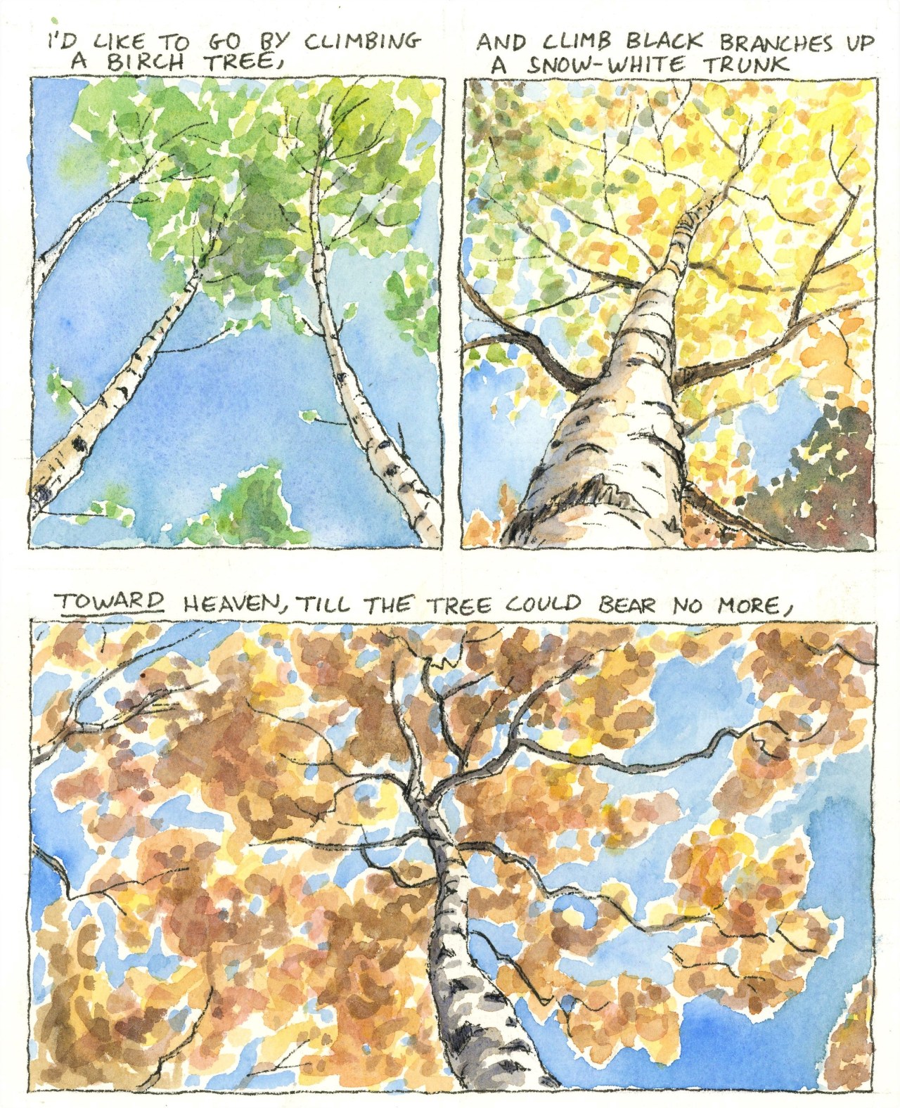Birches by Robert Frost | julian peters comics
